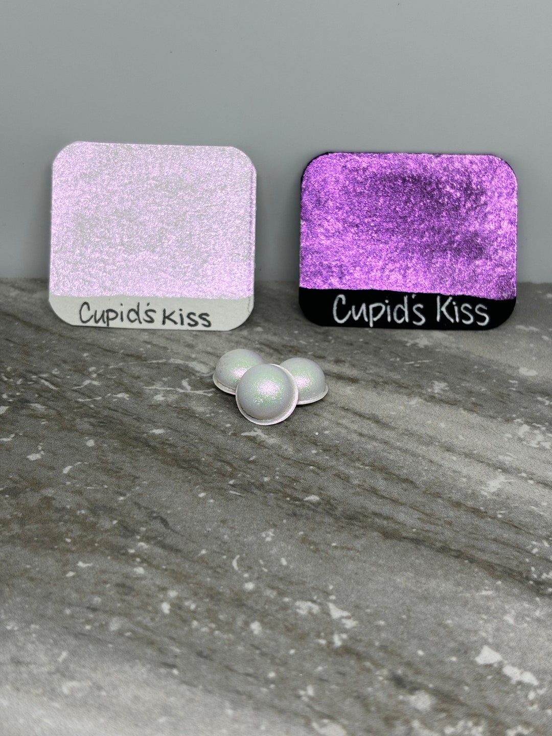 Cupid’s Kiss- White Gold/red/violet Color Shift Watercolor Paint ...