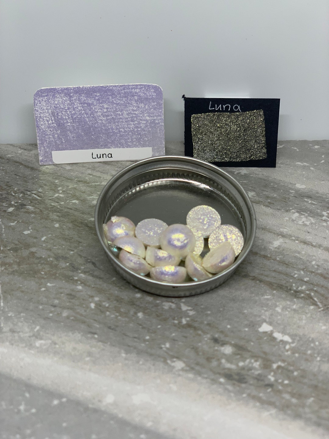Luna- Purple/gold/white Color Shift Watercolor Paint- Linabeansstudio ...