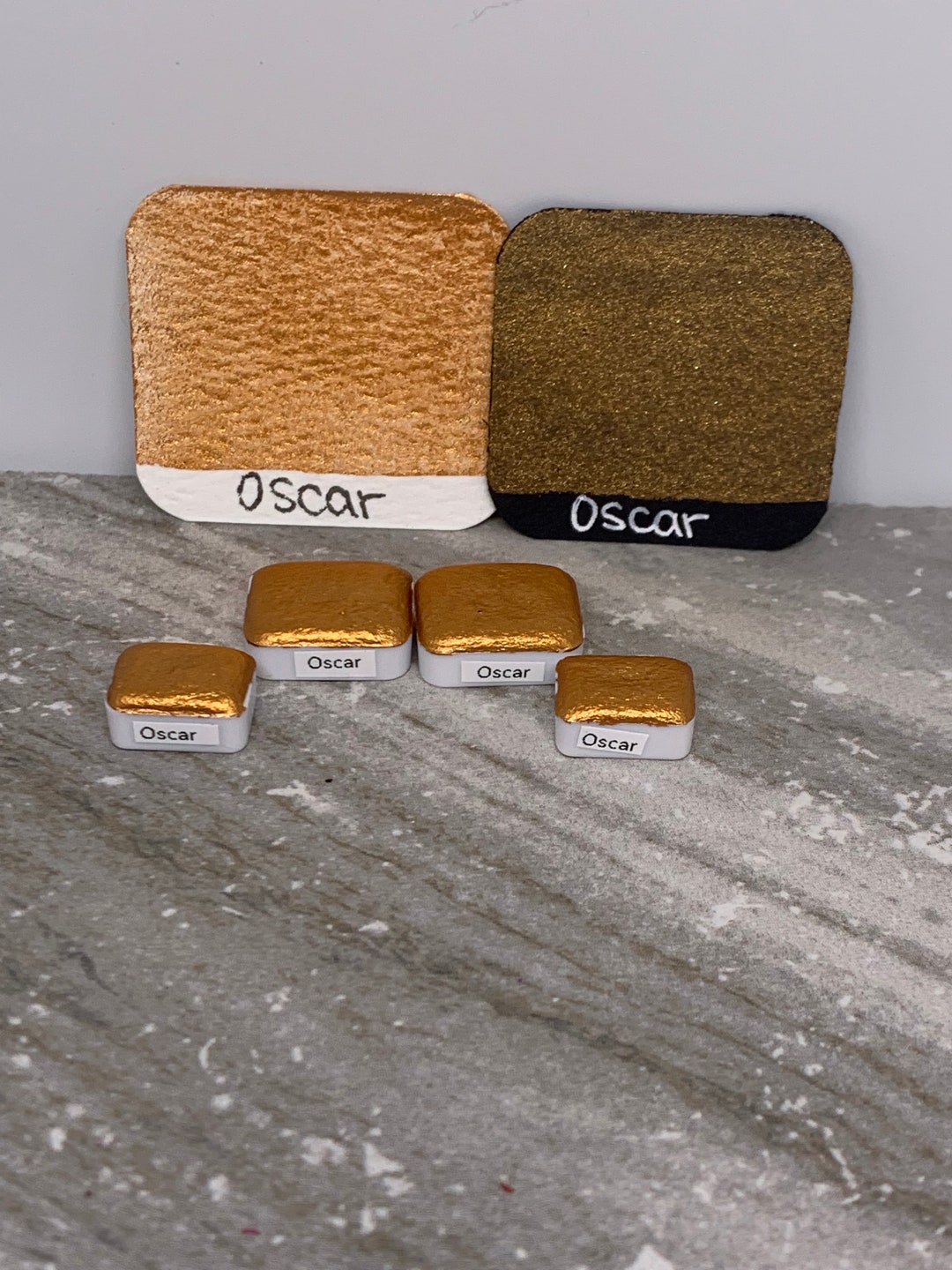 Oscar- Gold Metallic/shimmer Watercolor Paint - Linabeansstudio - Etsy
