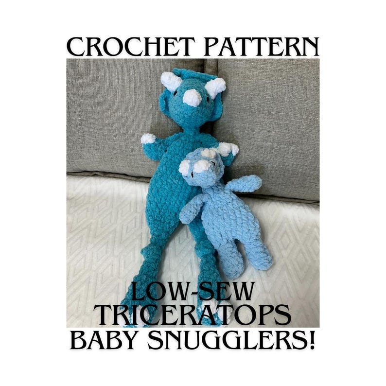 Crochet Pattern: Triceratops Baby Snugglers 2 Sizes! - Etsy