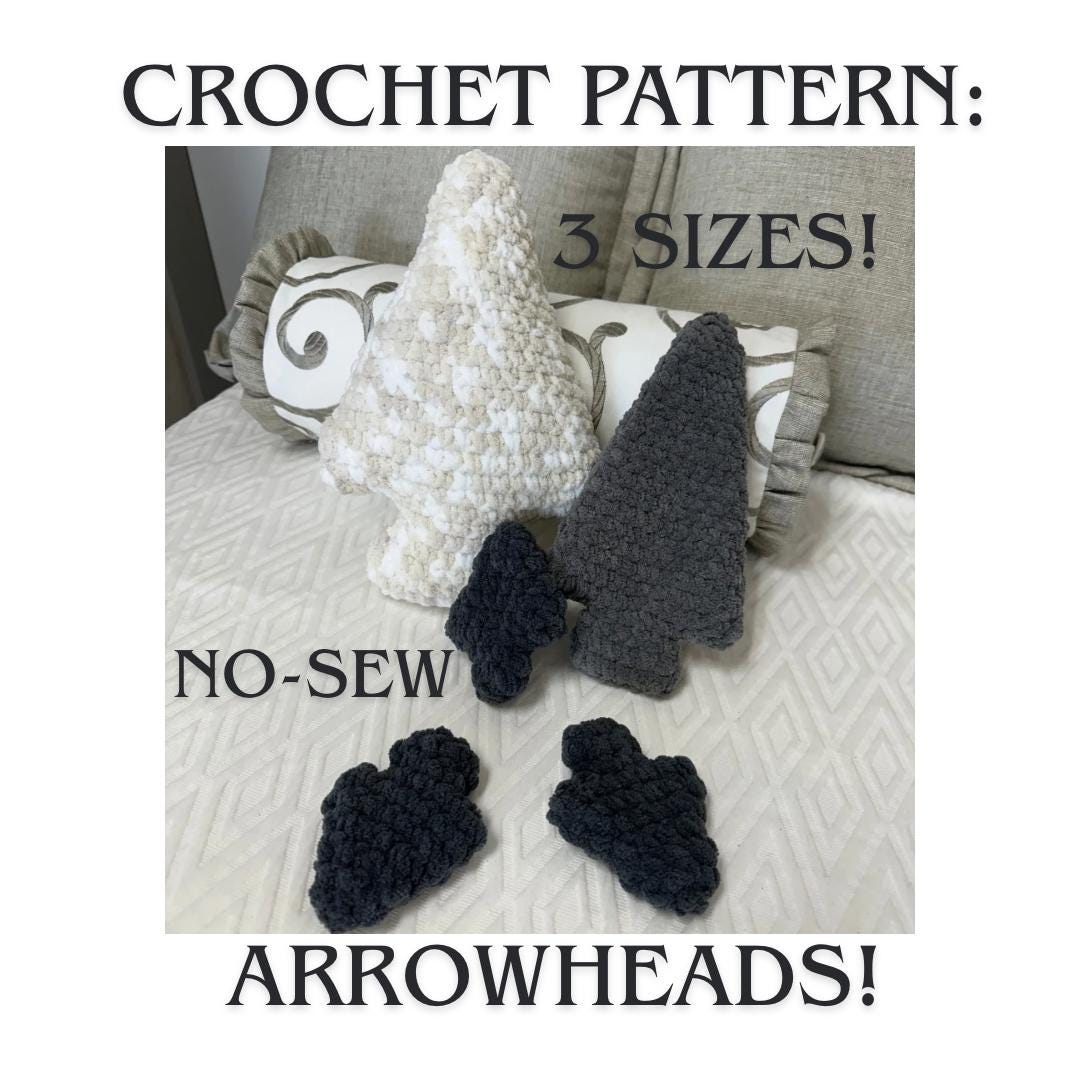 Crochet Pattern: Arrowheads! 3 Sizes! No-sew! - Etsy