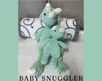 Mini-triceratops Baby Snuggler Crochet Pattern - Etsy