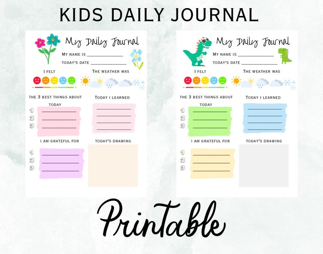 My Daily Adventure Kids’ Journal, Kids Writing, Kids Daily Journal ...