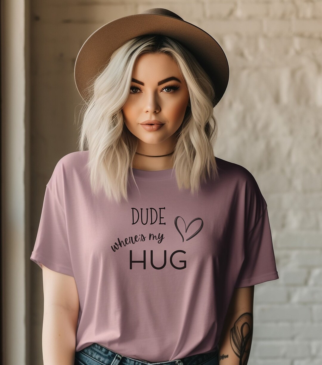 Dude, Where's My Hug, T-shirt, Hugger Tee, Classic, Gift for Her, Bear ...