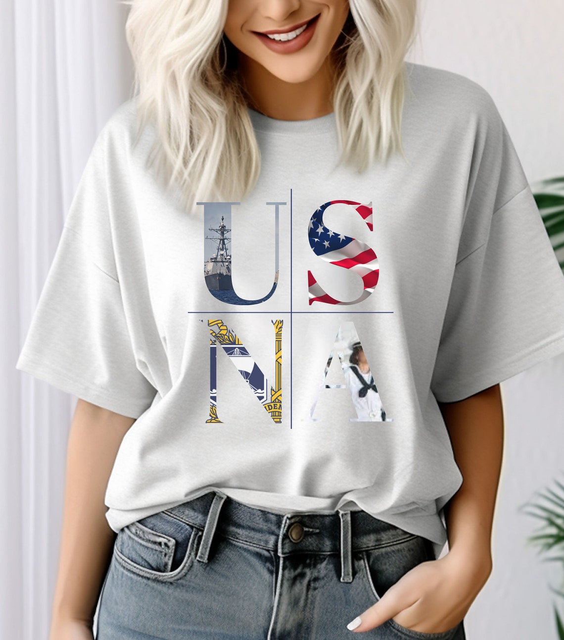 USNA T-shirt, Naval Academy, Unisex Tee, Navy, War Ships, USA, Military ...
