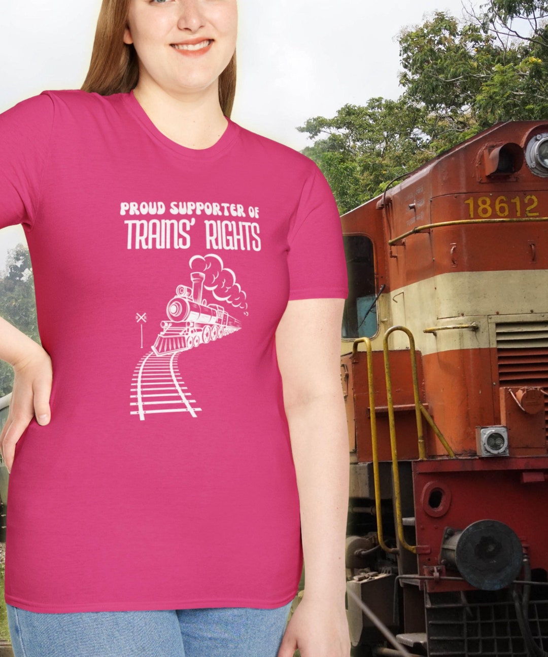 Proud Supporter Train's Rights, Alternate Shirt for Railroad Supporters ...