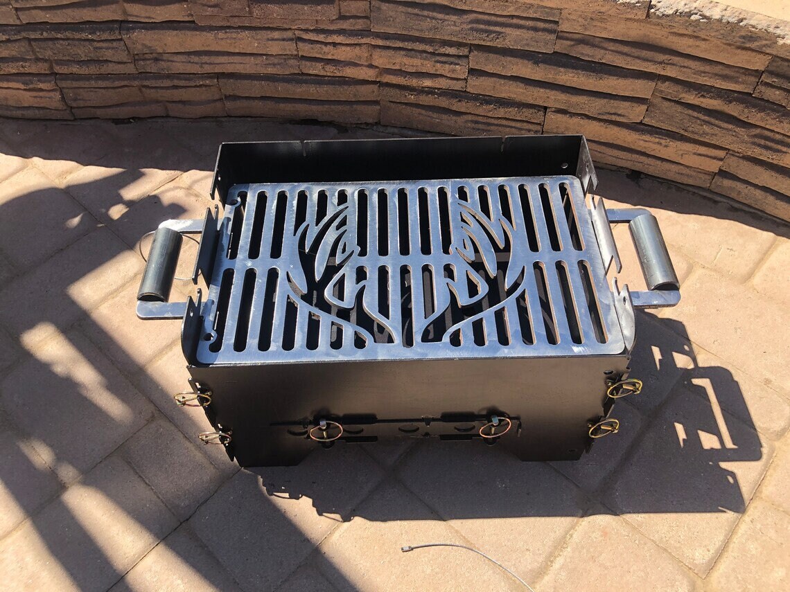 DXF and SVG Files for Portable Fully Collapsible Grills, Two Sizes 24"x ...