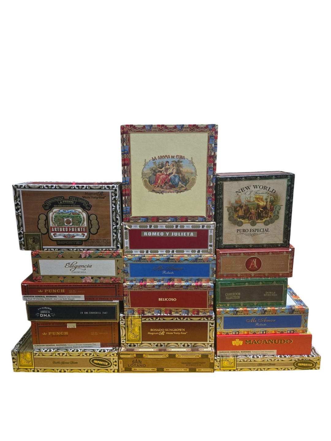 Mystery Paper Hinged Wood Cigar Box: 1 Single Mystery Box per Quantity ...