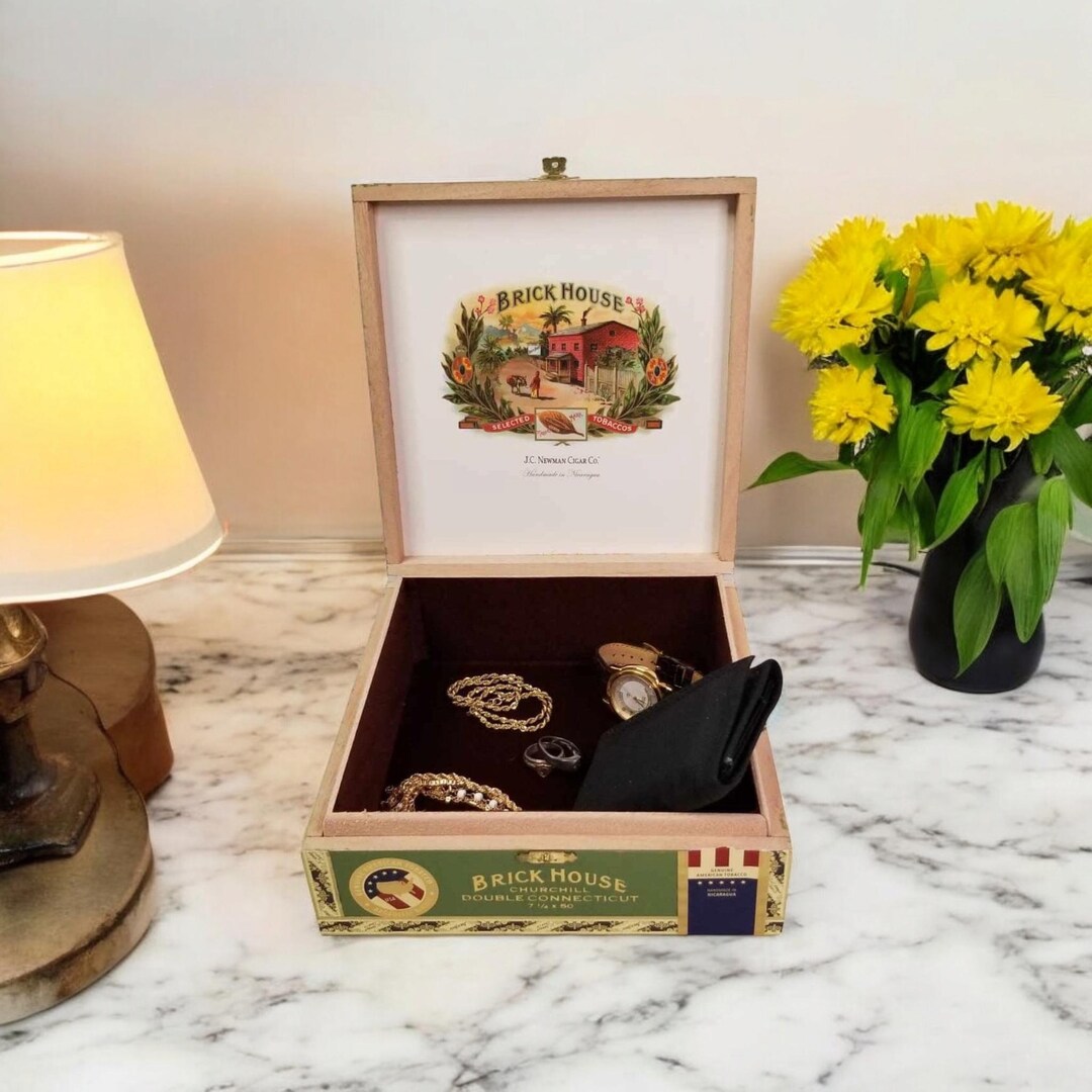 Trinket/keepsake Box Made From a JC Newman Cigar Co Brick House Double ...