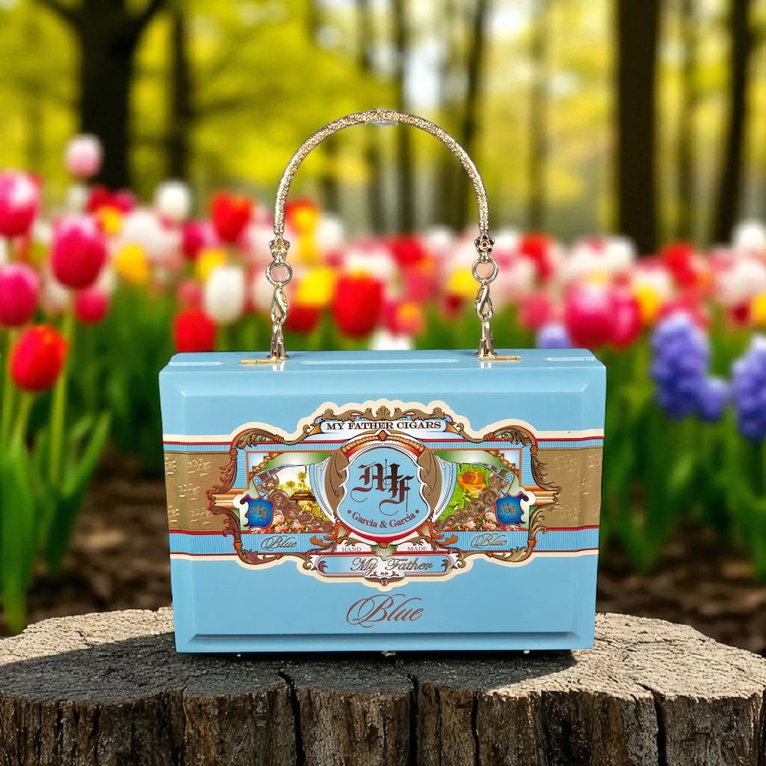 Purse Handmade From a My Father Cigars Blue Petit Robusto Cigar Box ...