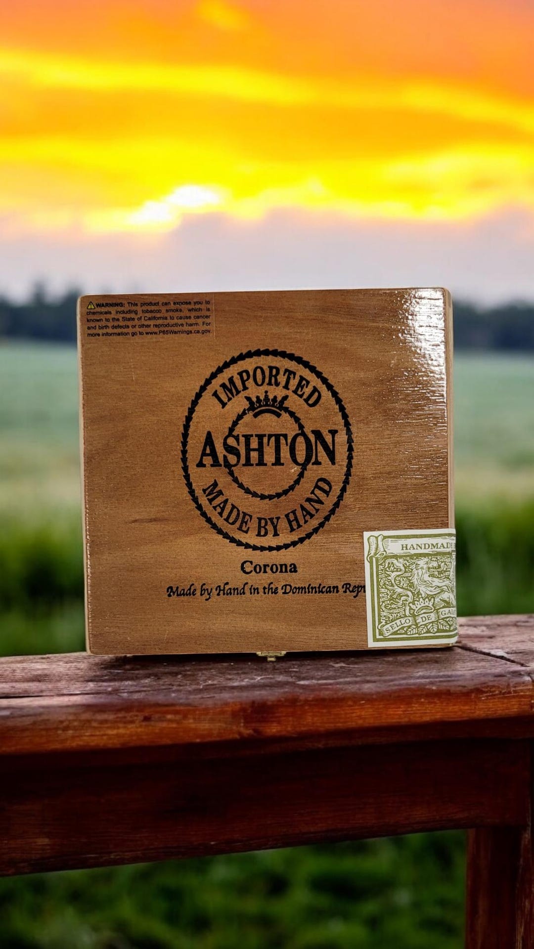 Empty Ashton Cigar Box: Corona. Velvet Lining Available. Dominican ...