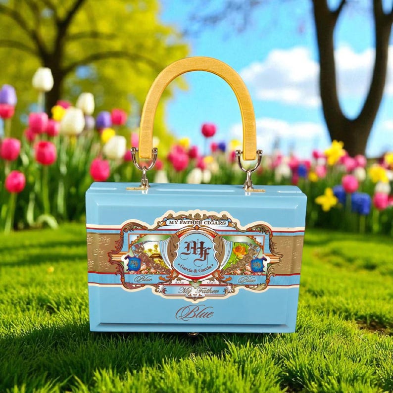 Purse Handmade From a My Father Cigars Blue Petit Robusto Cigar Box ...