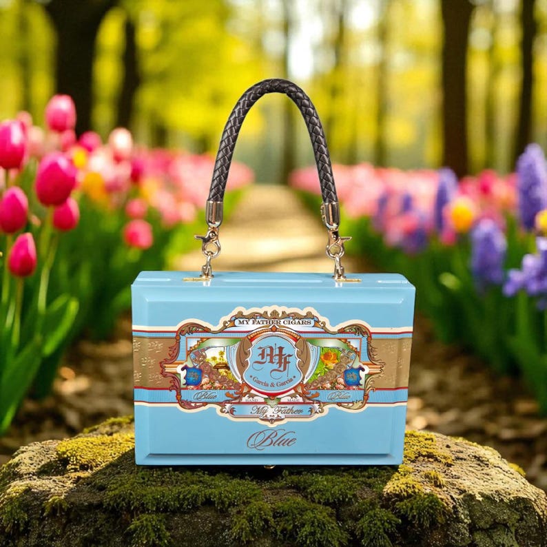 Purse Handmade From a My Father Cigars Blue Petit Robusto Cigar Box ...