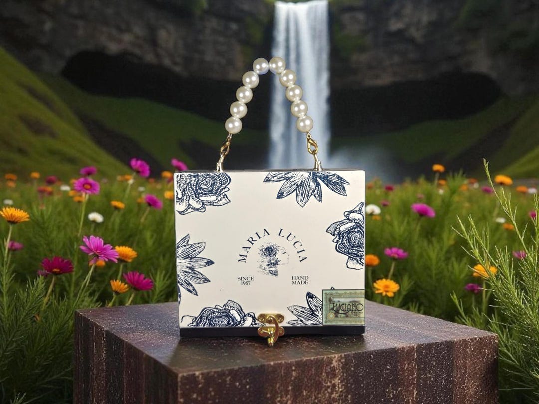 Handmade Purse From a Luciano Cigars Maria Lucia Magnum Cigar Box. Blue ...