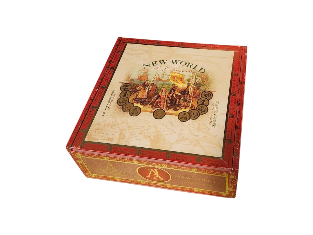 Cigar Box: Empty AJ Fernandez New World Gordo. Velvet Lining Available ...