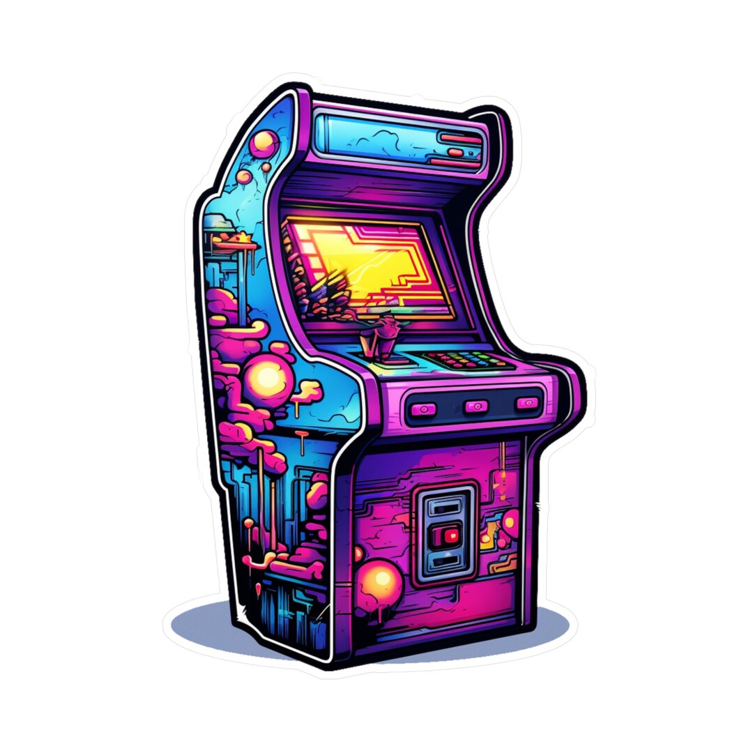 Arcade Machine Nostalgia Kiss-cut Vinyl Decals Stickers 4 - Etsy