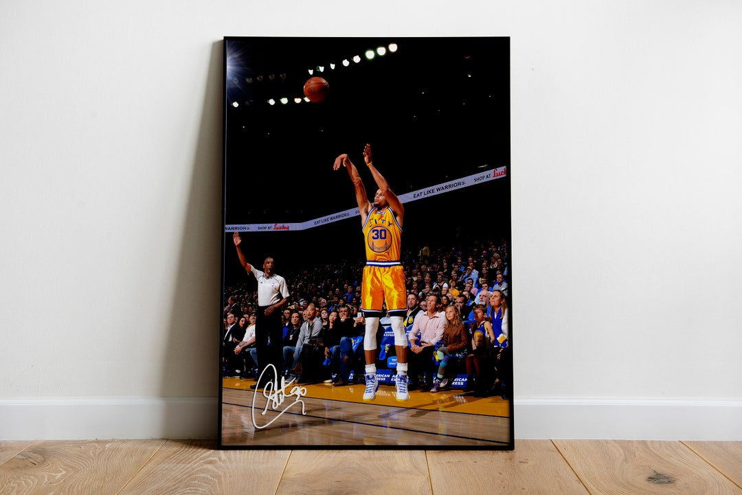 Steph Curry Poster, Signed Steph Curry NBA Poster, Basketball Gift Wall ...
