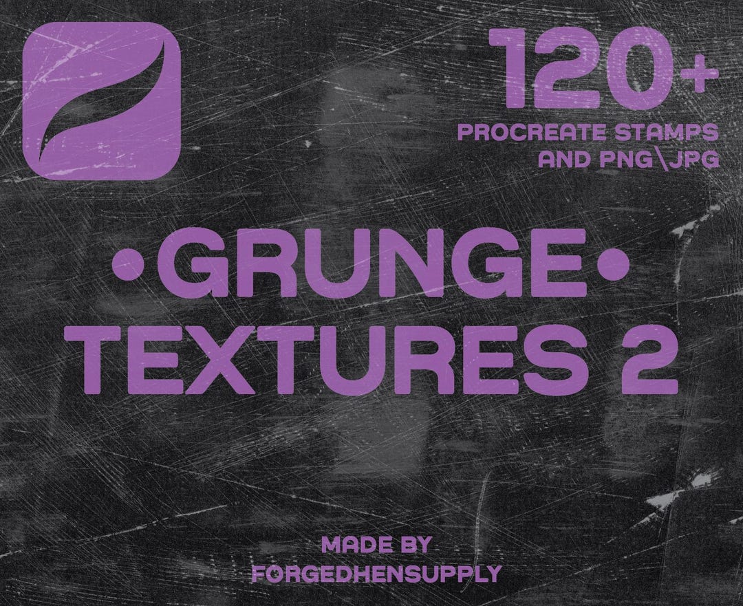 120+ Grunge Textures for Procreate/ Procreate / Brushses / Retro ...
