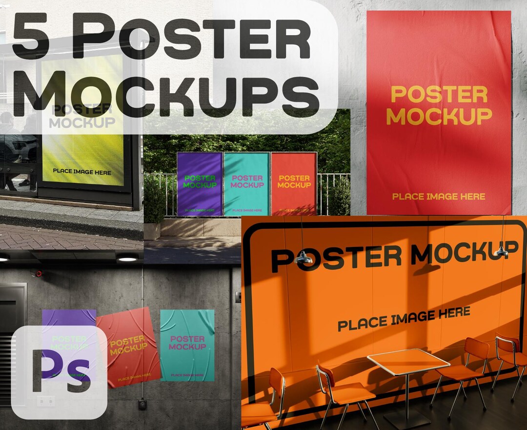 Posters Mockups Collection | Photoshop Design Poster Mockup | Poster ...