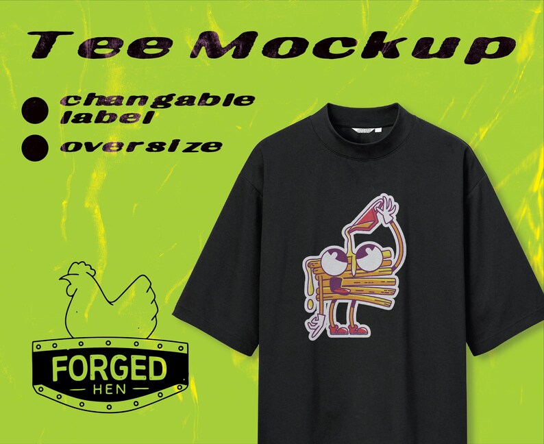 T-shirt Mockup Oversized PSD Tee Mockup With Changeable Labels ...