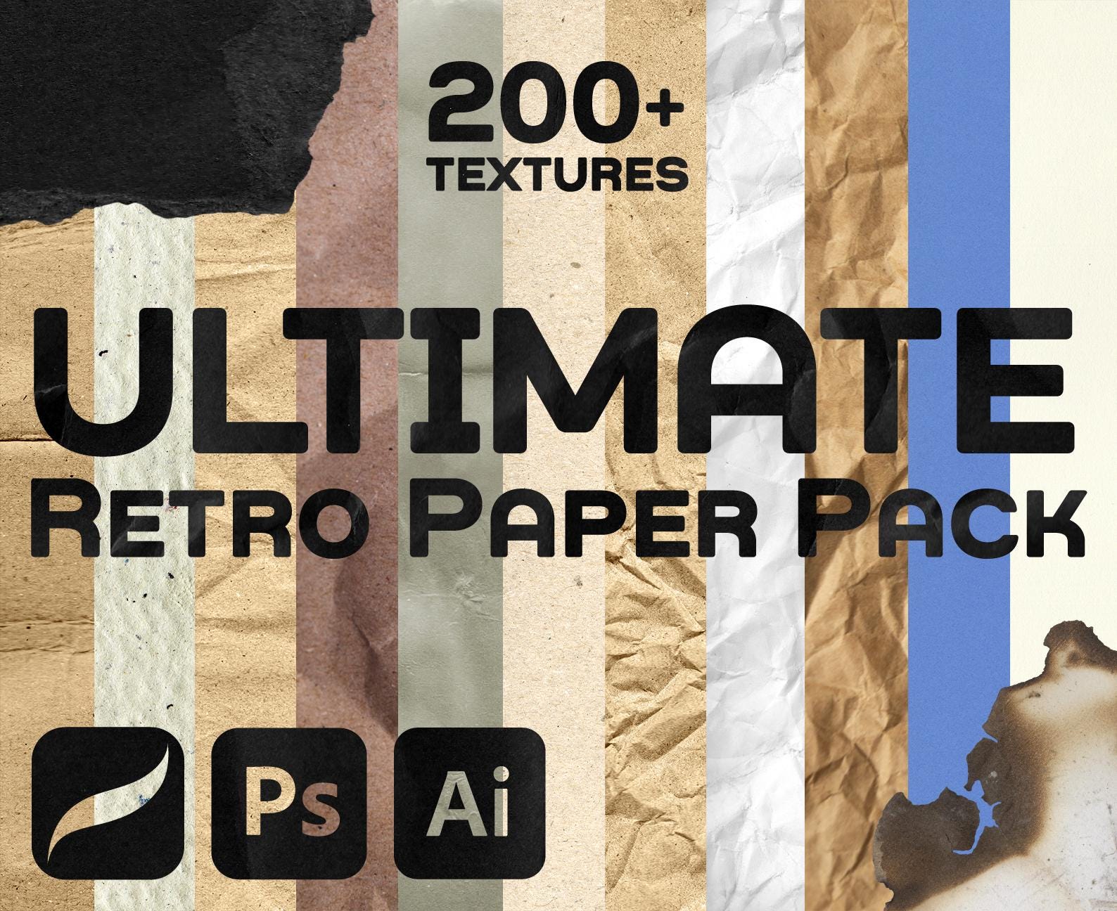 200+ Paper Textures for Multiple Apps | Ultimate Retro Paper Pack ...