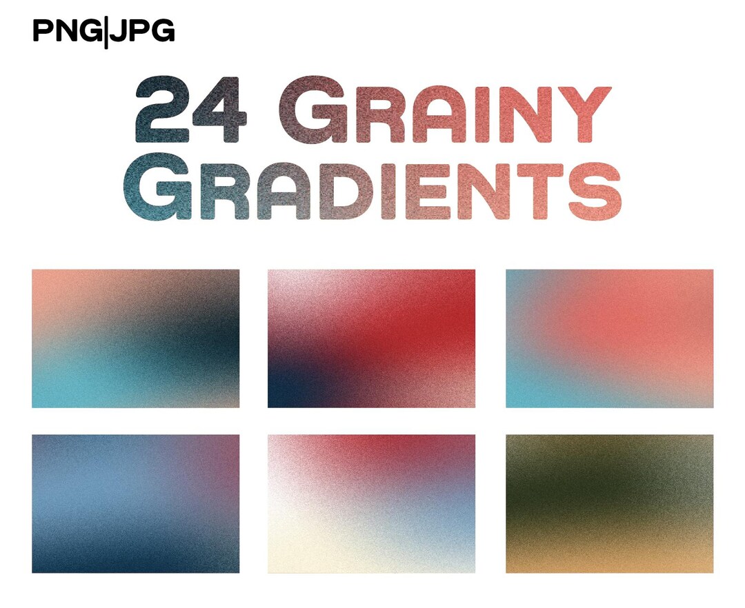24 Grainy Gradients for Designs | Procreate | Photoshop | Illustrator ...