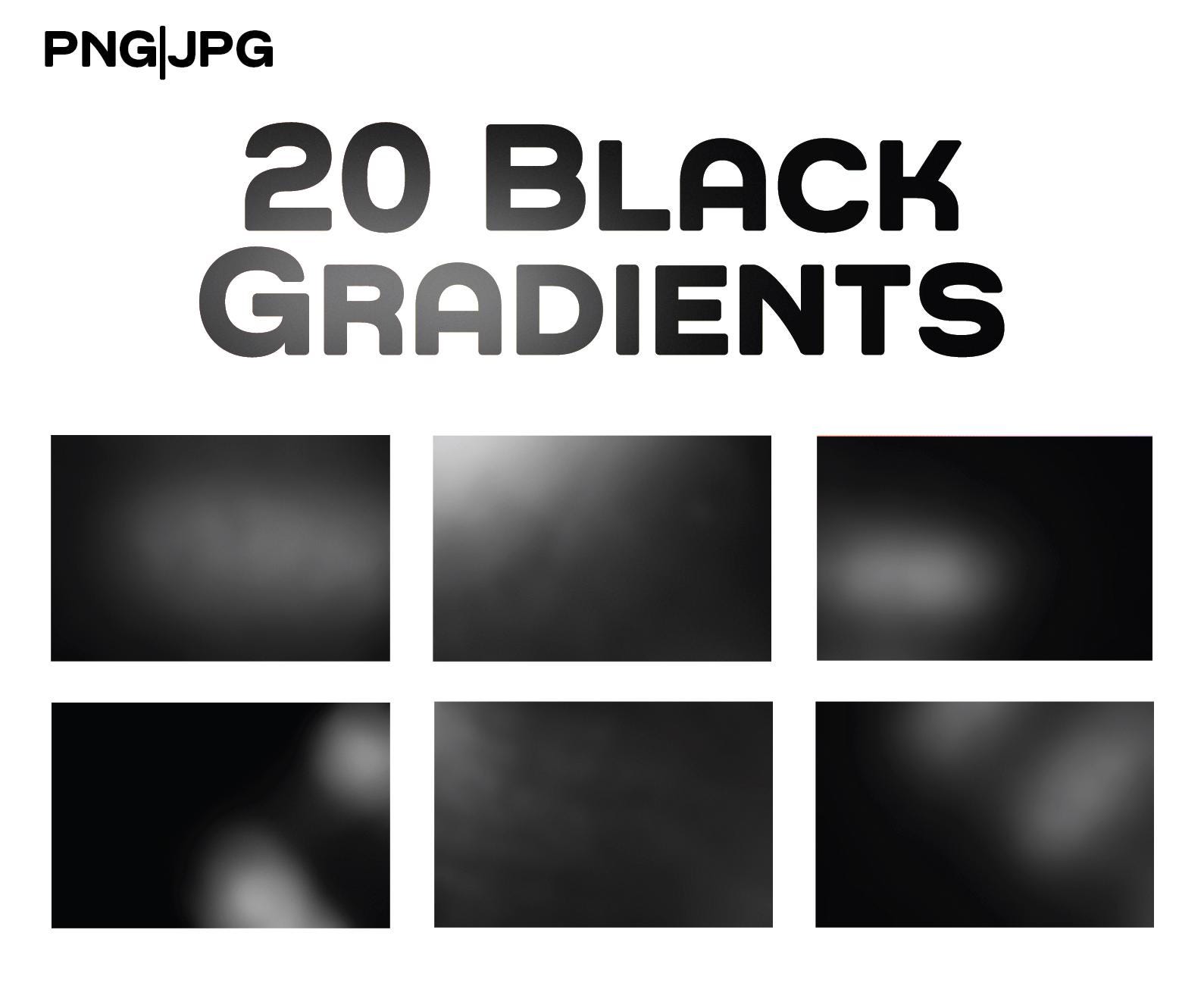 20 Black Gradients for Designs | Procreate | Photoshop | Illustrator ...