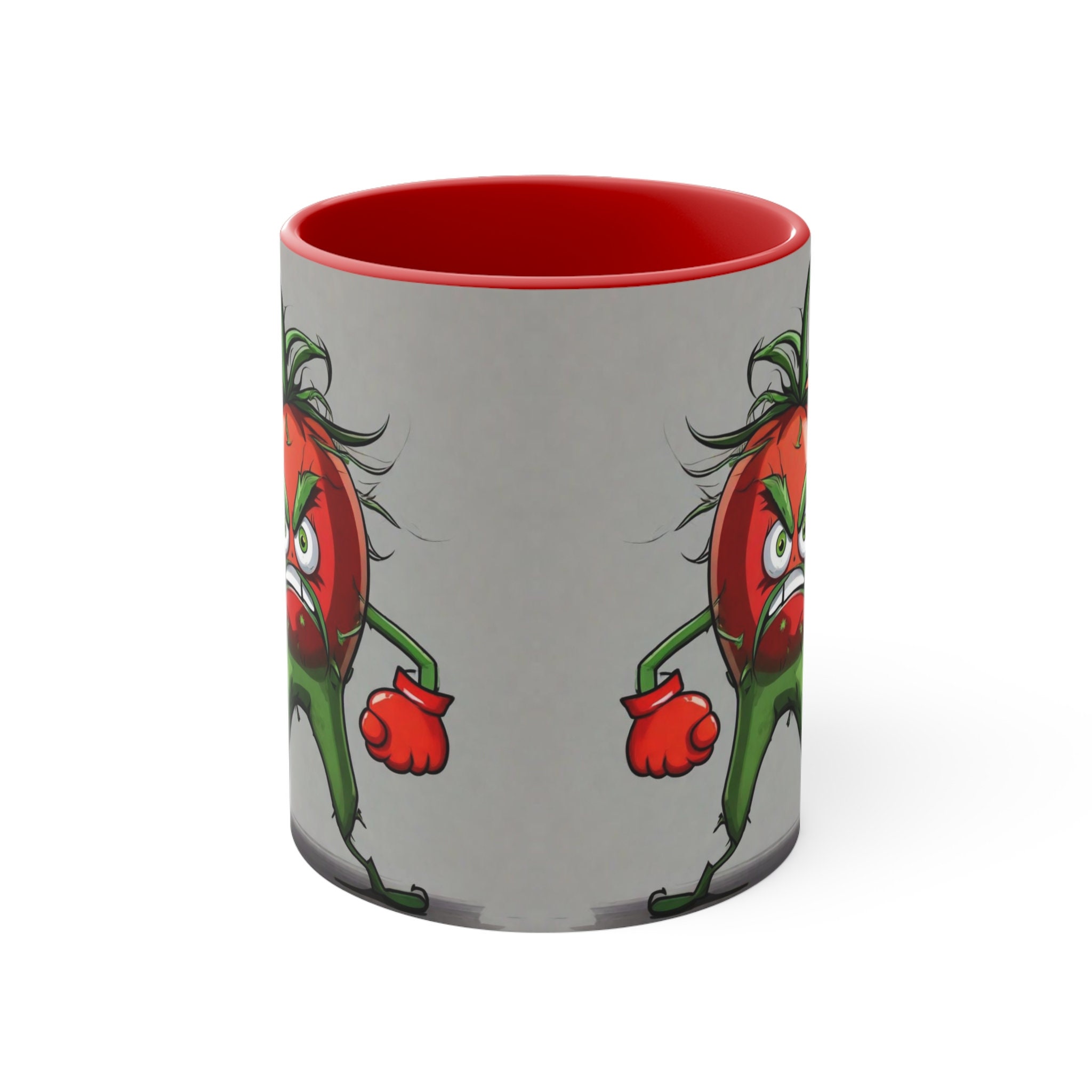 Boxing Tomato Mug Angry Tomato Cartoon Mug Cartoon Tomato Mug Angry ...
