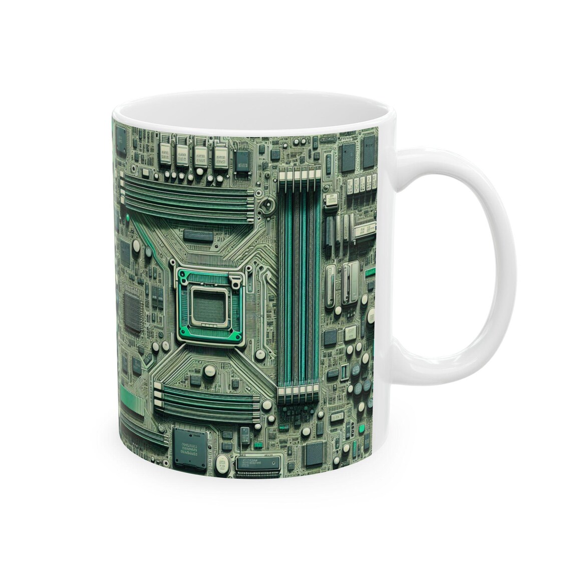 Motherboard Techie Mug Motherboard Coffee Gift for Techie Technology Motherboard Programming Mug ...