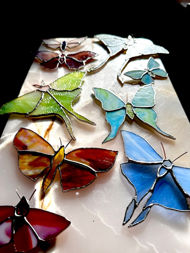 Stained Glass Custom Mini Moth Suncatcher Gifts - Etsy