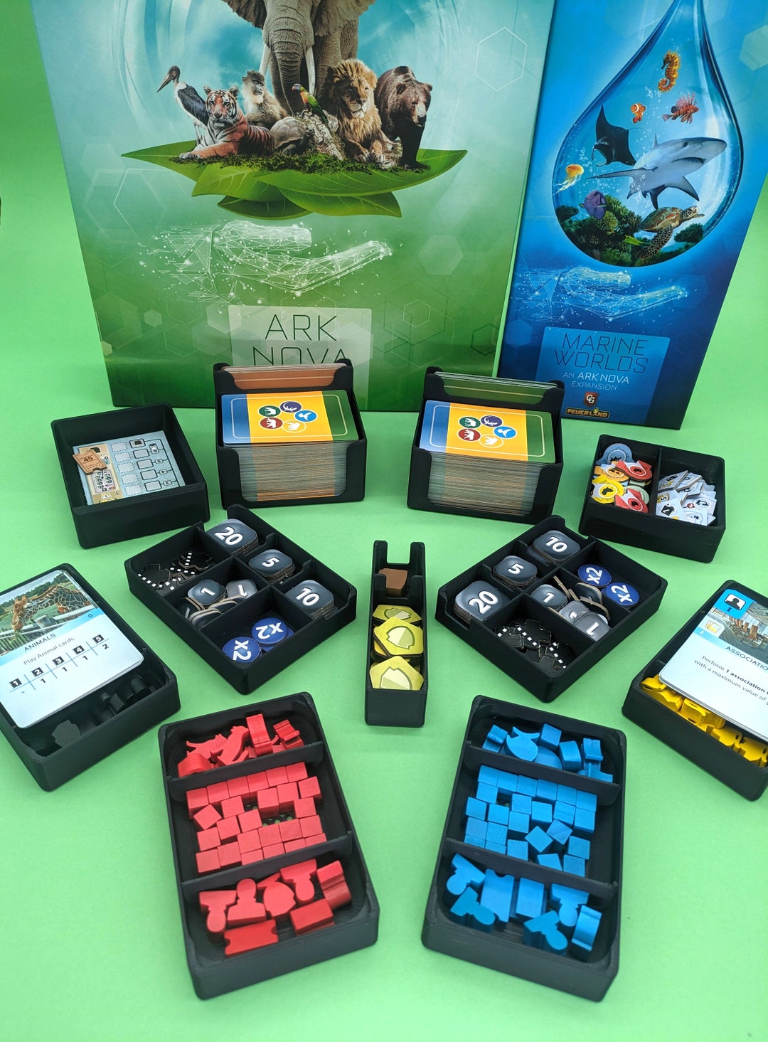Ark Nova - Board Game Insert Trays Organizer, Marine Worlds Expansion, Vertical Storage! - Etsy