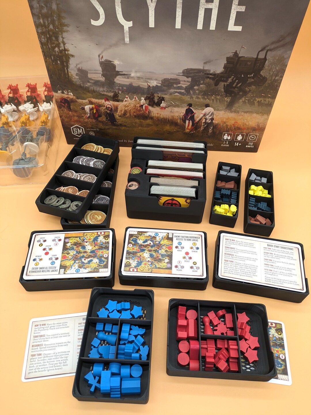 Scythe Board Game Insert Trays. Works With Sleeved Cards - Etsy