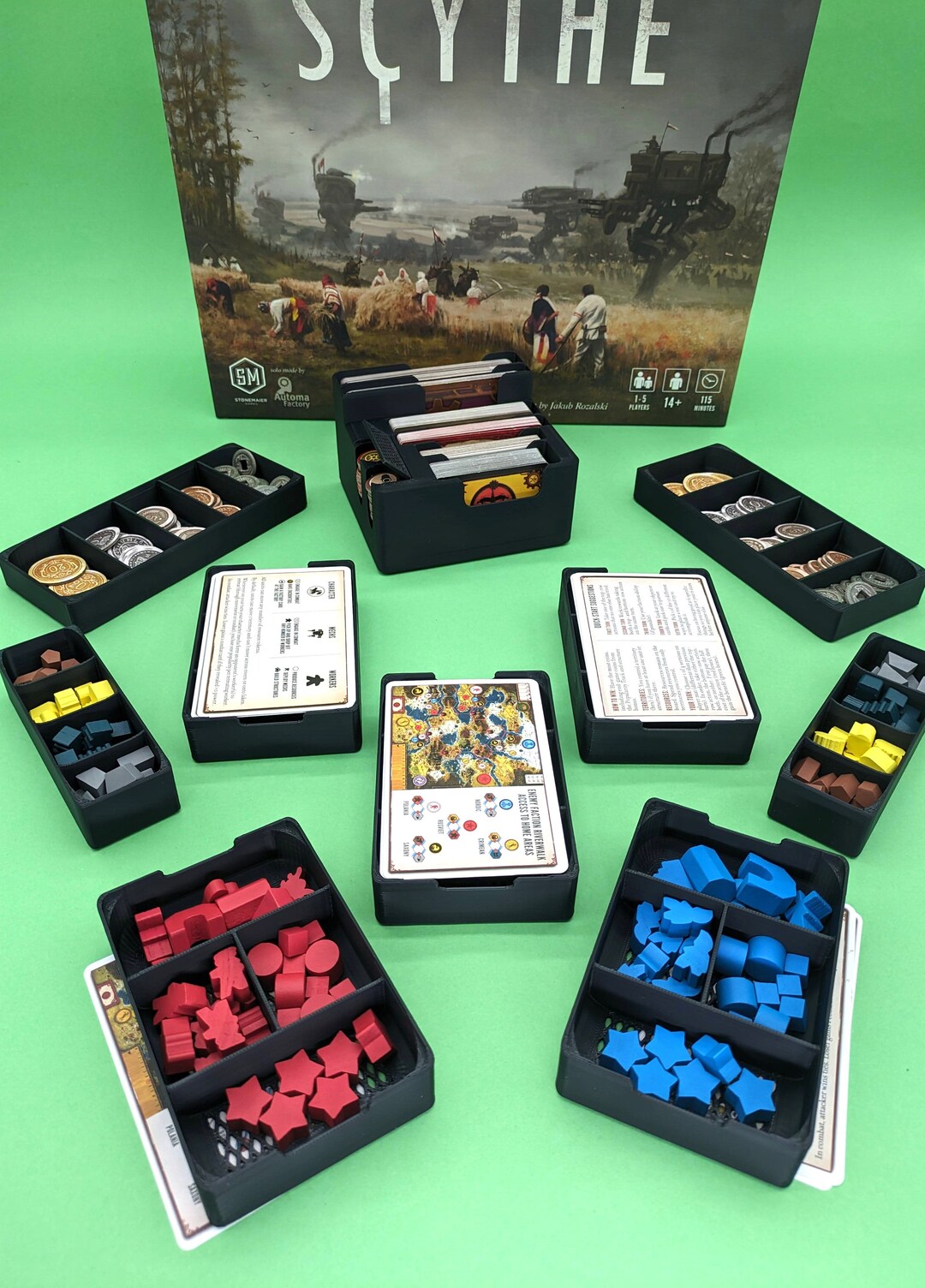 Scythe - Board Game Insert Trays Organizer, Vertical Storage of Box - V ...