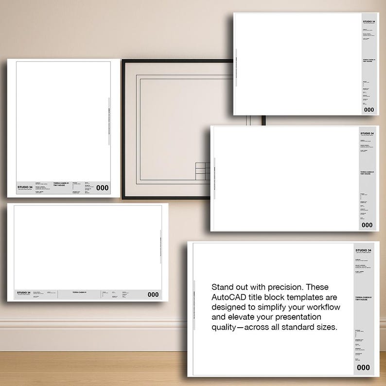 Architect Title Block Template Bundle - A0 A1 A2 A3 A4 - Autocad Layouts - Editable DWG PDF ...
