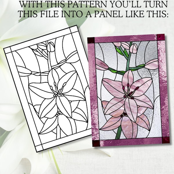 Stained Glass Lily - Etsy