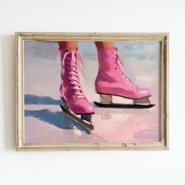 Pink Ice Skates - Etsy