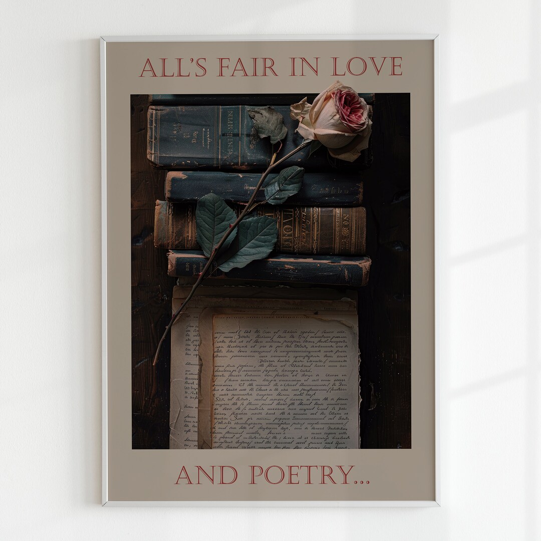 TTPD Love and Poetry Printable Wall Art, TS Music Lyrics Poster, Girly ...