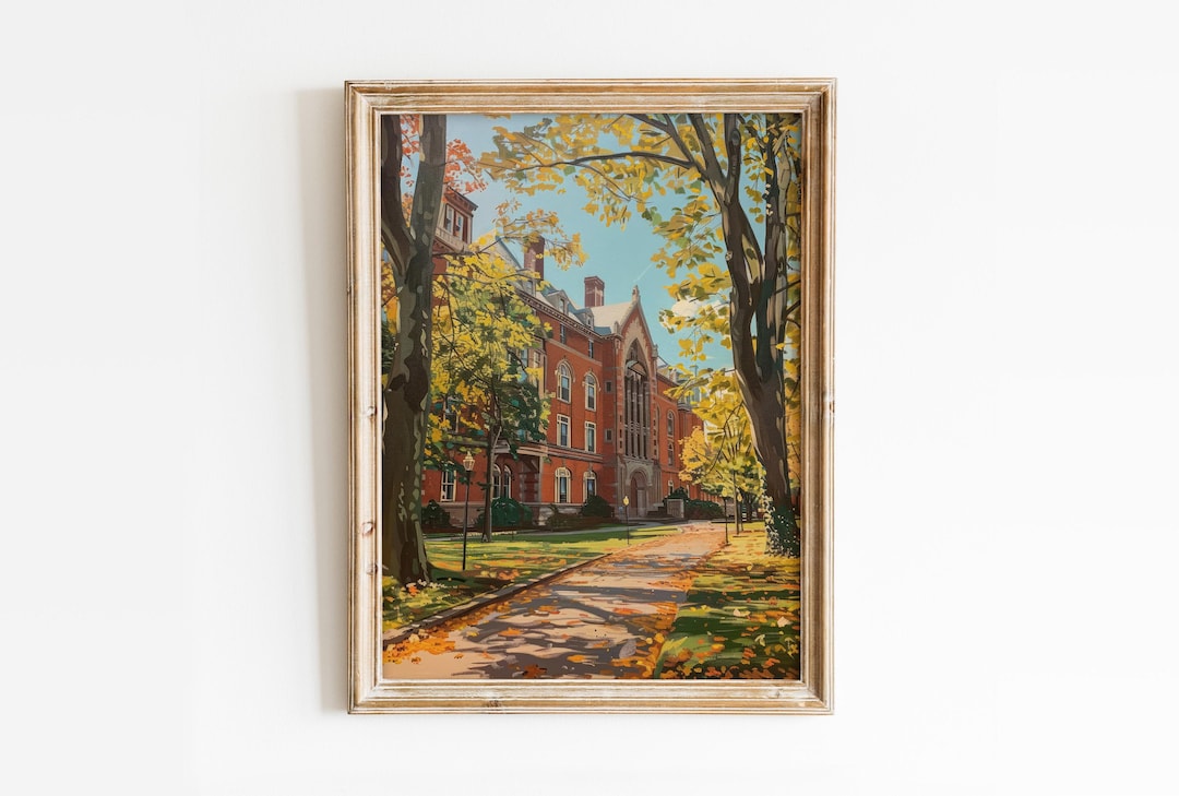 Harvard University Printable Wall Art, College Wall Art, Autumn Cozy ...
