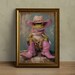 Preppy Frog With Cowgirl Hat & Boots Girly Printable Wall Art, Pink ...