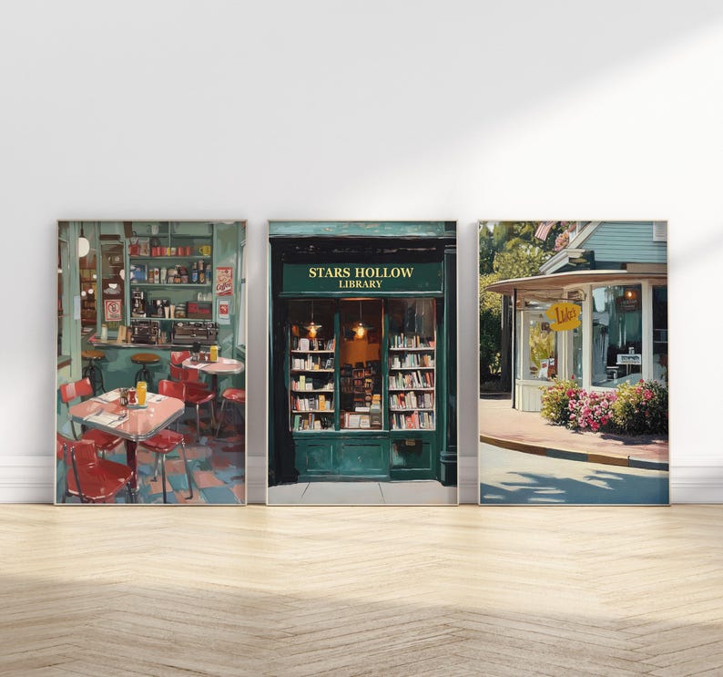 Pósteres de pared de galería de Luke's Diner: Set de impresiones de ...