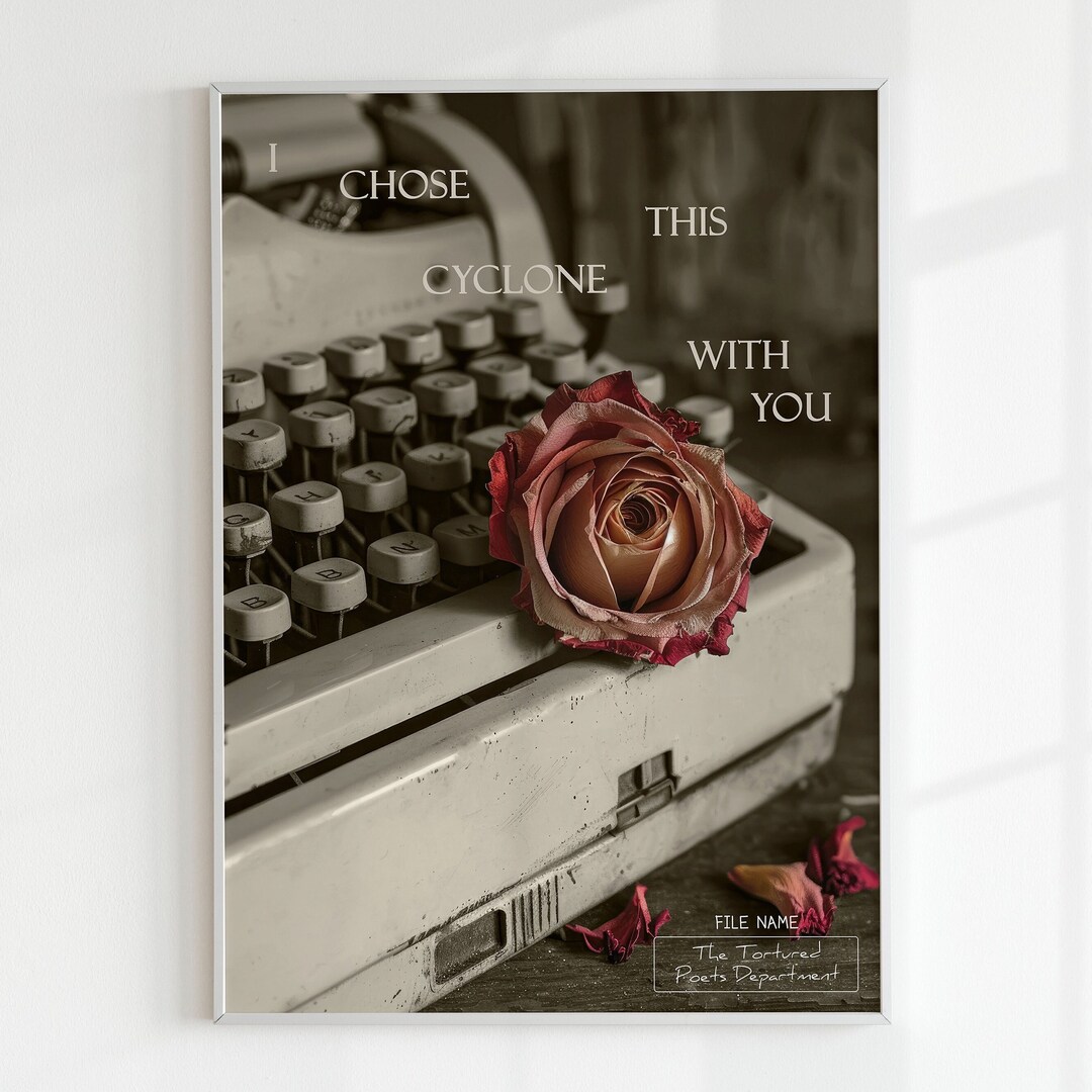 TTPD Retro Typewriter Printable Wall Art, Vintage Academia Wall Art, TS ...