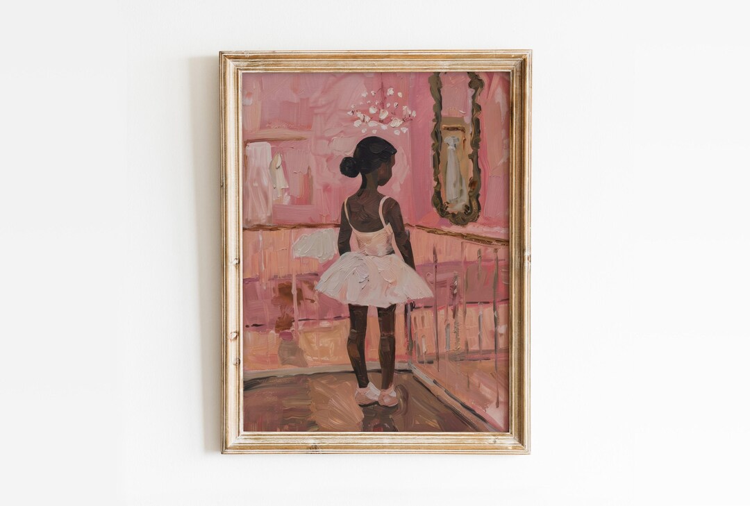 Preppy Ballerina Girl Print: Hot Pink Ballet Poster, Coquette Room ...