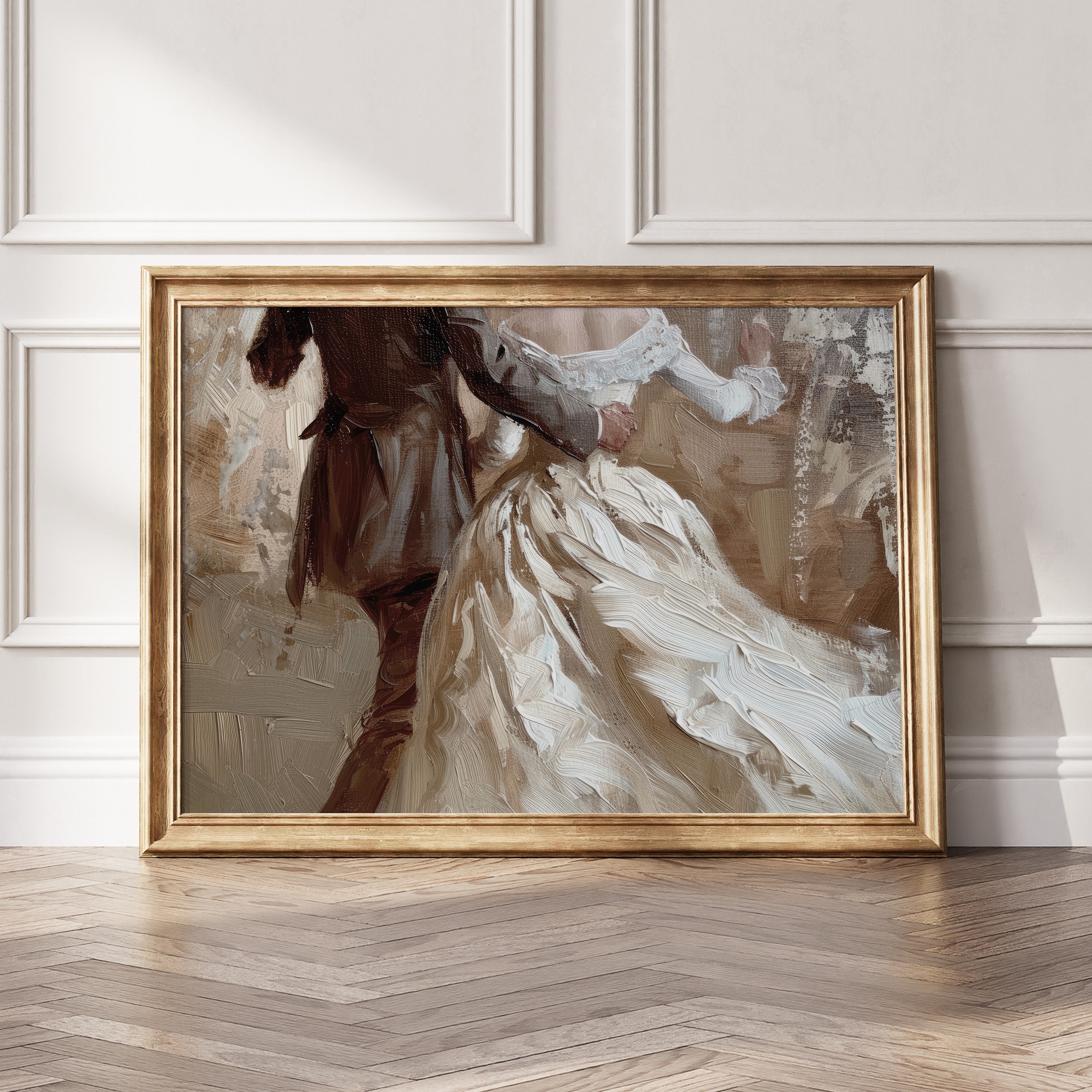 Victorian Dancing Couple Printable Wall Art, Vintage Romantic Painting ...