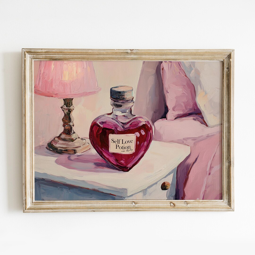 Self Love Potion Girly Printable Wall Art, Preppy Room Decor, Trendy ...