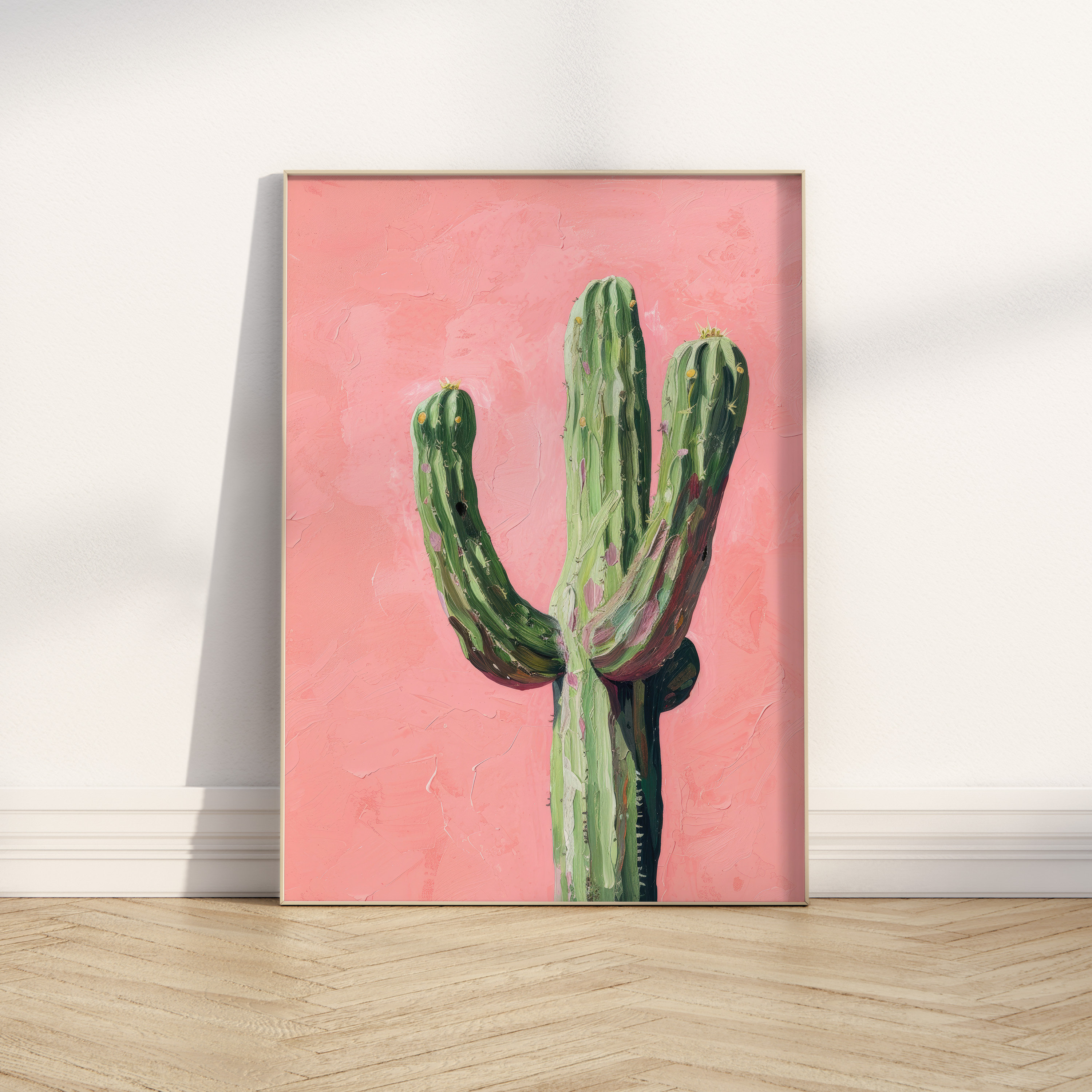 Cactus Girly Printable Wall Art, Trendy Western Pink Printable, Preppy ...
