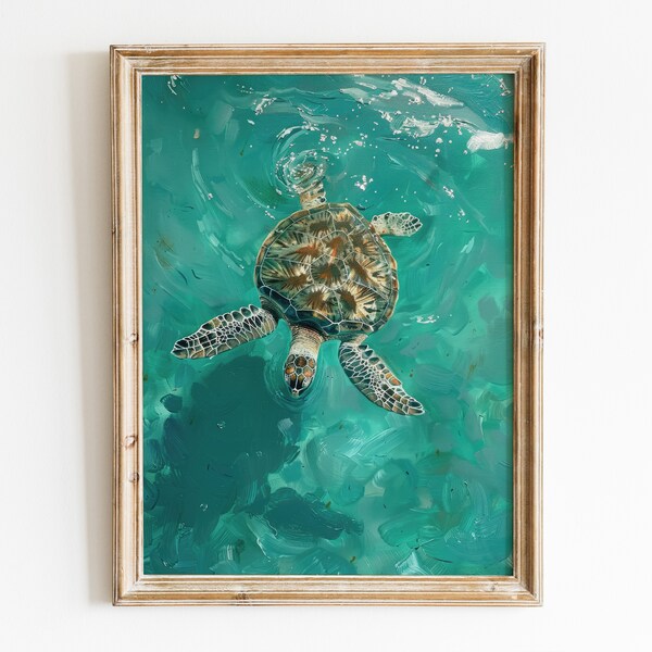 Sea Turtle Poster - Etsy