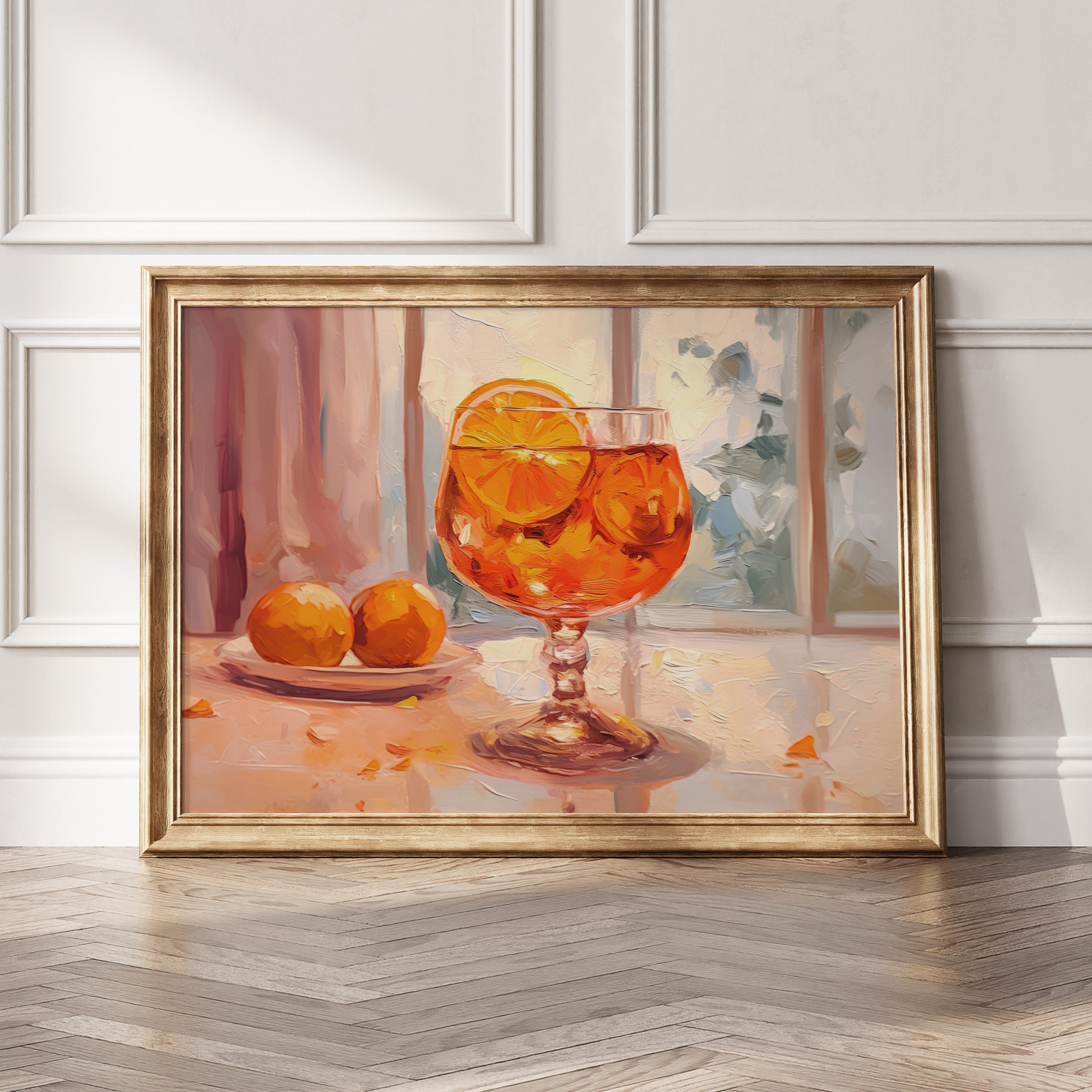 Aperol Spritz Bar Cart Wall Art Print, Cocktail Trendy Printable Wall ...
