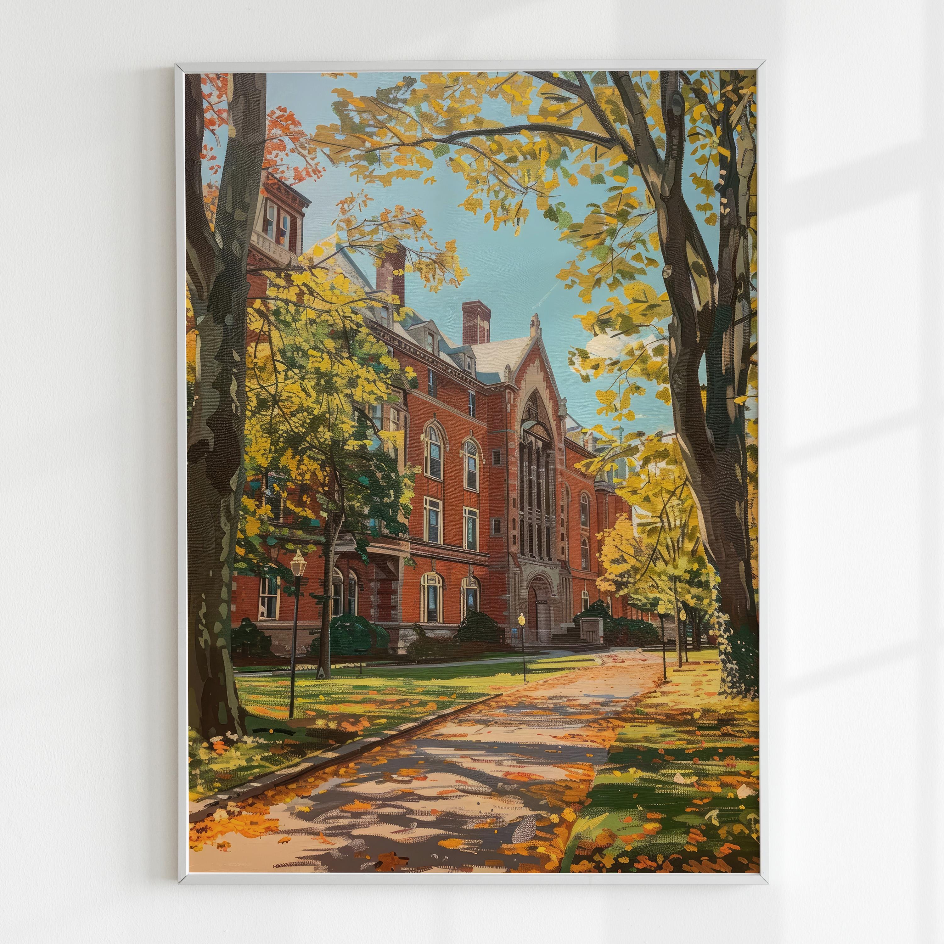 Harvard University Printable Wall Art, College Wall Art, Autumn Cozy ...