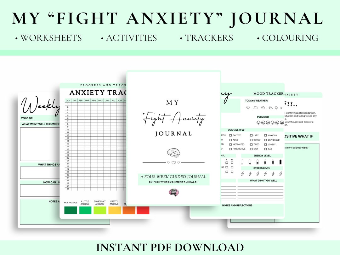 Anxiety Journal, Mental Health Journal, Therapy Journal, Wellness ...