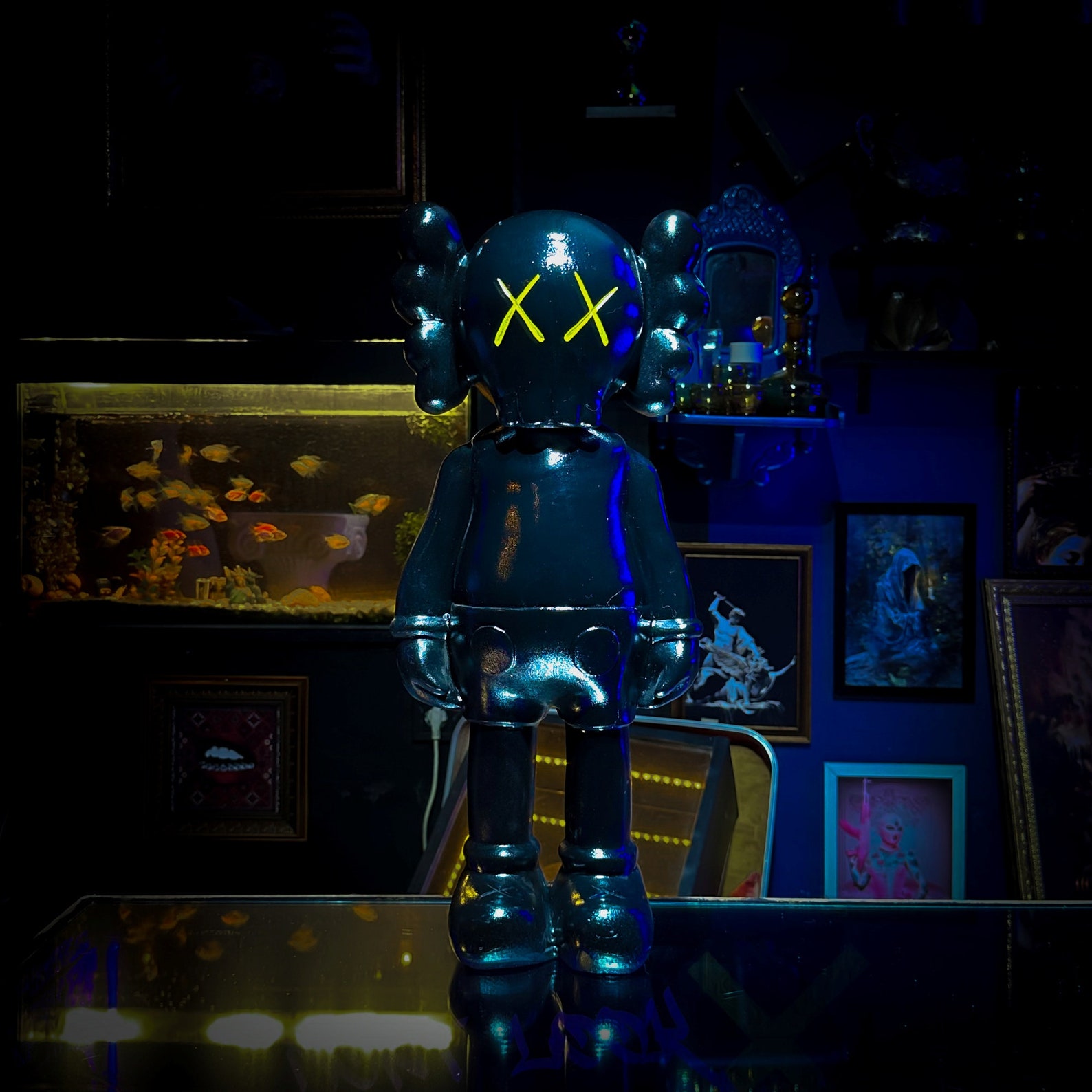 BIG-SIZED Kaws-inspired Sculpture ,black Kaws Figure ,kaws Statue Home ...